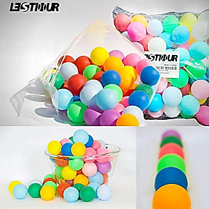 Lestiour Ping Pong Balls 50/100 Pack Colored Bulk 2.4g, 40mm Entertainment Table Tennis Balls for Kids, Pong Balls, DIY Games Fun Arts and Learning Activities (50pcs)