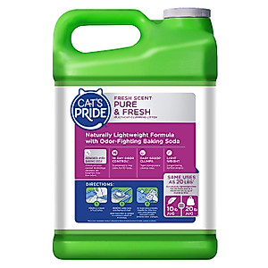 Cat's Pride Fresh Scent Pure & Fresh Multi-Cat Clumping Litter, 10-Pound Jug, Pack of 2