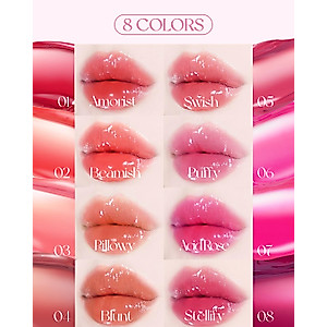 HOLIKA HOLIKA Heart Crush Bare Glaze Tint - K-Beauty Girlish & Juicy Color Lip Tint with Moisture Essence, Long-Lasting Moisture & High Shine, 0.1 fl.oz. (05 SWISH)