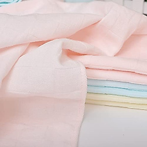 BENBOR 30x30cm Face Towel Square Towels for Washing Face Drying Hair Towels Cleaning Towel Face Cloths for Baby Kids Adult - Pink