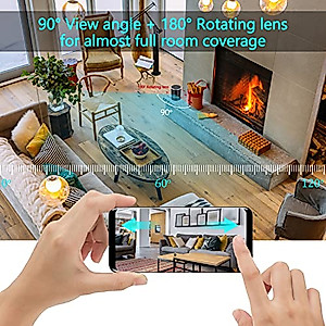 Hidden Camera with 32G SD Card, 1080P WiFi Spy Camera Hide in Bluetooth Speaker, Nanny Cam with 180° Rotating Lens, App Live Stream, Remote View, Motion Detection Notification, Self Video Recording