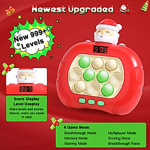 SuperMomo Pop Fidget Kids Games It Toys, Handheld Game for Kids 6-8, Fast Push Bubble Game, Bubble Stress Pop Light Up Game, Mini Games, Birthday Gifts for 8-12 Year Old Boys, Girls, Teens - Xmas