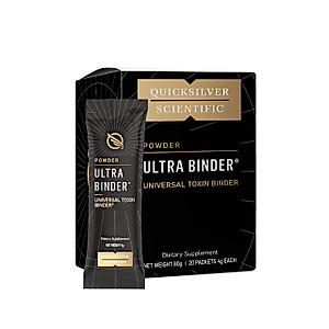 Quicksilver Scientific Ultra Binder Stick Packets - Multi Toxin Binder with Bentonite Clay Powder, Zeolite Detox & Charcoal - Supplement for Gut Support & The Body's Toxin Removal Process (20 Sticks)