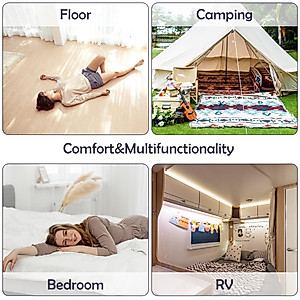 Memory Foam Folding Mattress Full, 4 Inch Trifold Mattress Floor Mattress Foldable with Washable Cover, Portable Mattress for Travel Camping RV(Full)