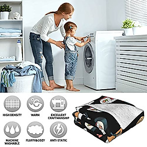 Sushi Throw Blanket Warm Ultra-Soft Micro Fleece Blanket for Bed Couch Living Room（Young