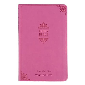 Personalized Custom Text Your Name NIV Value Thinline Bible Comfort Print Leathersoft Orchid New International Version Bible Custom Made Gift for Baptism Christenings Birthdays Celebrations