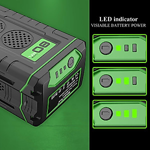 Simple Plus+ 80V 3.0Ah Replace Battery for Greenworks 80V Battery Max Lithium lon Battery Pro GBA80200 GBA80250 GBA80400 GBA80500 for Greenworks 80V Cordless Power Tool
