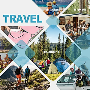 Gonex Compression Packing Cubes, 4pcs Expandable Storage Travel Luggage Bags Organizers (Pink)