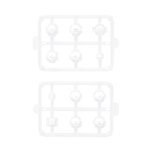 eXtremeRate Replacement Two-Tone Jelly Buttons for JoyCon, White & Clear with Symbols Custom Controller ABXY Direction Home Capture + - Keys, DIY Action Face Buttons for Nintendo Switch & Switch OLED