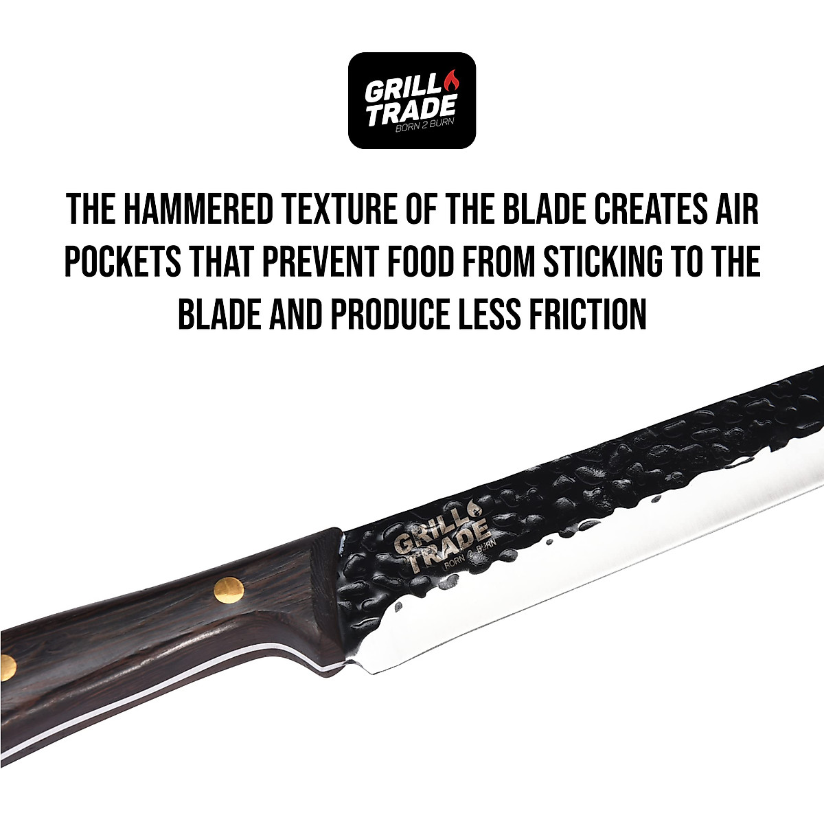 Grill Trade Carving Knife Set - 16-Inch Ultra-Sharp Chef Knife - Steak Knives for Precise Cutting - Ergonomic Carving Knife for Meat - Sharp Knife Meat Slicer for Home - Meat Cutting Knife - Set of 1