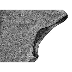 BGOWATU Women's Golf Polo T-Shirts Sleeveless V Neck Collarless Tennis Shirts UV Protection Quick Dry Lightweight Dark Gray L