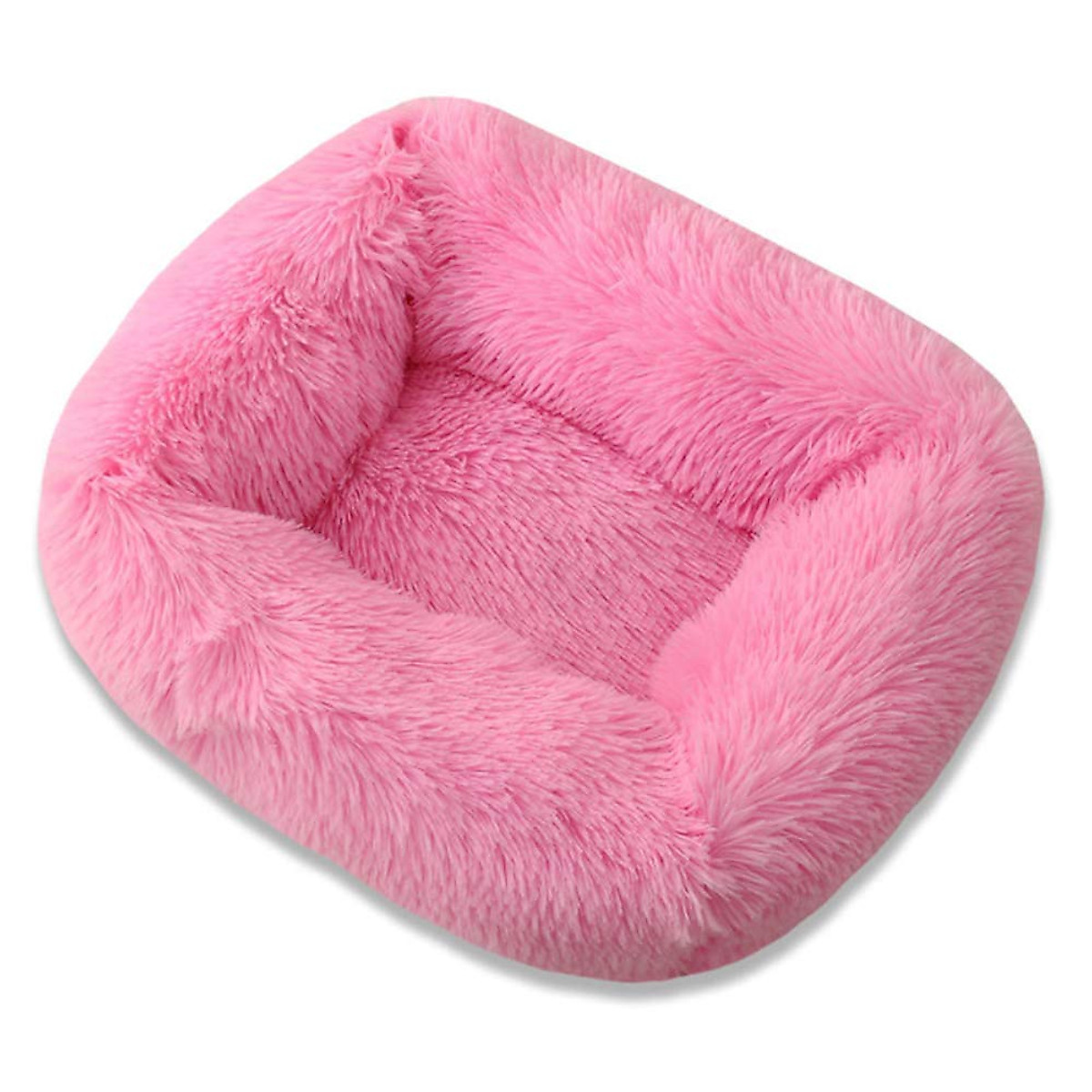 RayMinsin Dog Cat Bed Plush Square Pet Kennel for Small, Medium and Large Dogs Autumn and Winter Sleeping Kennel Cat Kennel Pet Supplies (Pink, XS)