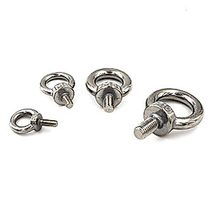 M3 Ring Shape Lifting Threaded Eye Bolt 304 Stainless Steel for Eye Nut Fastener-30 Pack