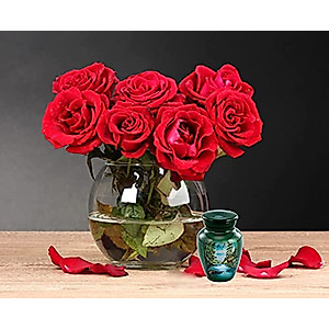 Deer Keepsake Urn, Deer Token Urn for Ashes, Hunting Urn, Mini Buck Urn, Hand Painted Memorial Mini Jar, Handmade Minature Forest Urn with Velvet Case & Bag (Keepsake)