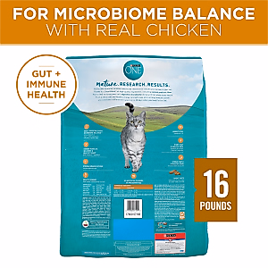 Purina ONE Natural Dry Cat Food, Tender Selects Blend With Real Chicken - 16 Lb. Bag