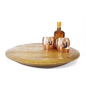Bordeaux-Barrel Rotating Lazy Susan Server 22"