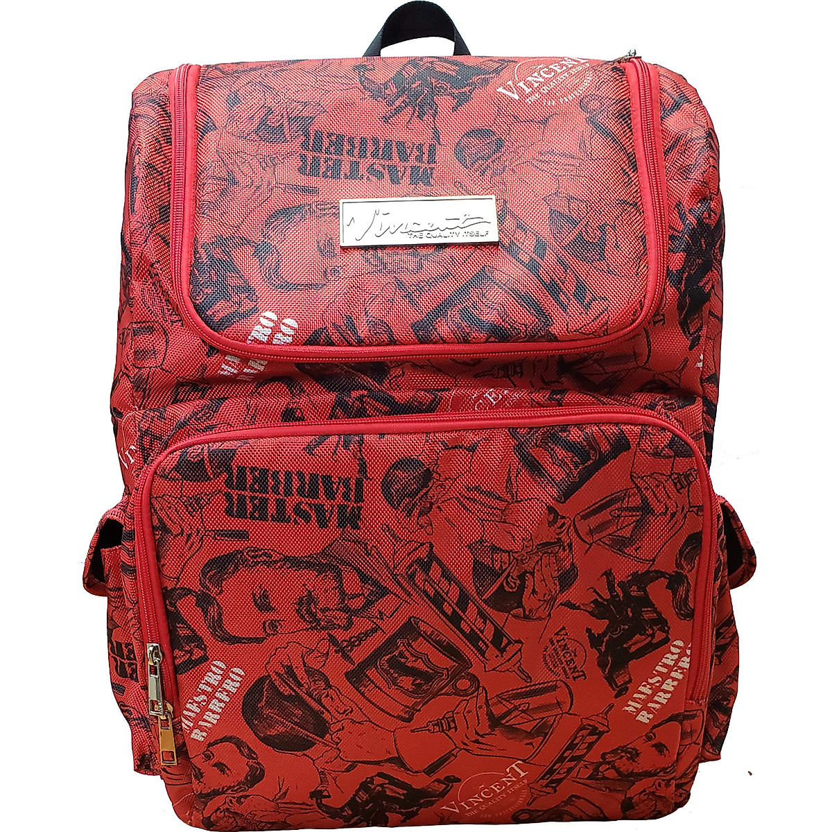 Vincent Master Backpack Travel Stylist Barber Bag (Red)