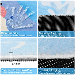 Soft Round ABC Rug for Kids Room,5.2 ft Washable Circle Nursery Rug,Non-Slip Whale Alphabet Baby Kids Rug Carpet for Nursery Playroom Bedroom Kids Room Decor