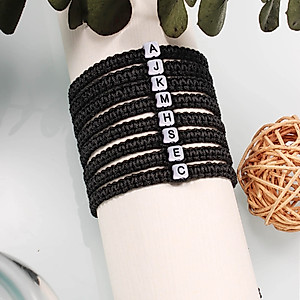 Btysun Bracelets for Her Initial C Charm Bracelet for Women Mothers Day Graduation Gifts for Her Wife Girlfriend Adjustable Woven Rope Birthday Jewelry