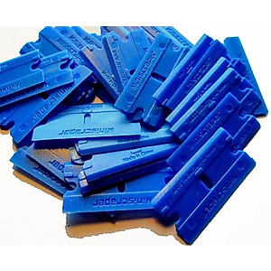 Razor Scraper with 20 Polycarbonate Double Edged Plastic Blades