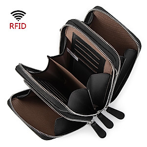 Pearl Angeli Small Crossbody Bag RFID Cellphone Wallet Purse Mini Ladies Handbag Purse with Shoulder Strap(Matte Black)