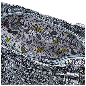 Vera Bradley Women's Cotton Glenna Satchel Purse, Plaza Tile - Recycled Cotton, One Size