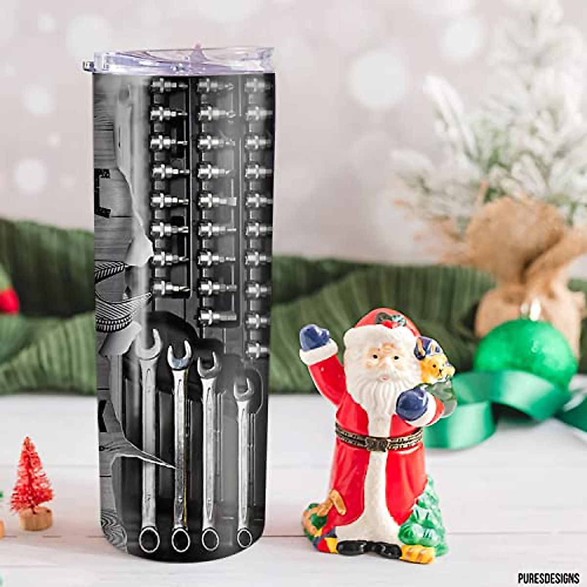 Mechanic Tools Box Motivational Car Love Funny Tumbler Cup Best Gift For Mens, Dad, Plumber Handyman - Double Wall Vacuum Thermos Insulated Travel Coffee Mug 20oz With Lid