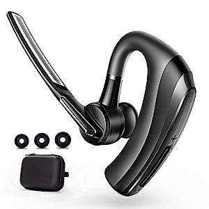 Unipows Bluetooth Headset, Bluetooth Earpiece 16 Hours Talktime with CVC8.0 Noise Cancelling Mic Mute Key Hands-Free Earphones for Cell Phones PC Laptop Business Truck Driver Office Call Center Skype