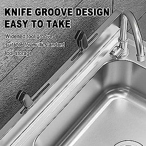 Indoor kitchen Stainless Steel sink,Outdoor utility garage sink,commercial sink with faucet,with storage rack,1 Compartment,Wear-resistant and smooth, large capacity,for restaurant,Basement. (Size :