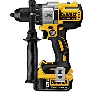 DEWALT 20V MAX XR Brushless Drill/Driver 3-Speed, Premium 5.0Ah Kit, Cordless (DCD991P2)