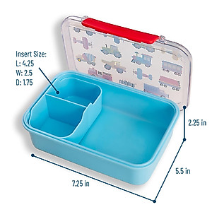 Wildkin Plastic Food Container for Boys & Girls, Perfect for Daycare & Preschool, Food Storage Containers Meal Prep with Lids, Airtight and Dishwasher Safe Food Storage (Trains, Planes & Trucks)