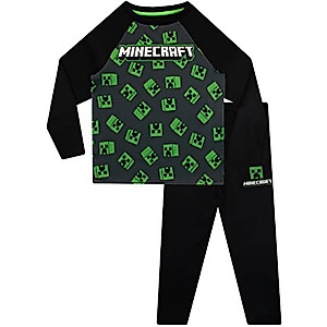 Minecraft Boys' Creeper Pajamas Size 7 Multicolored