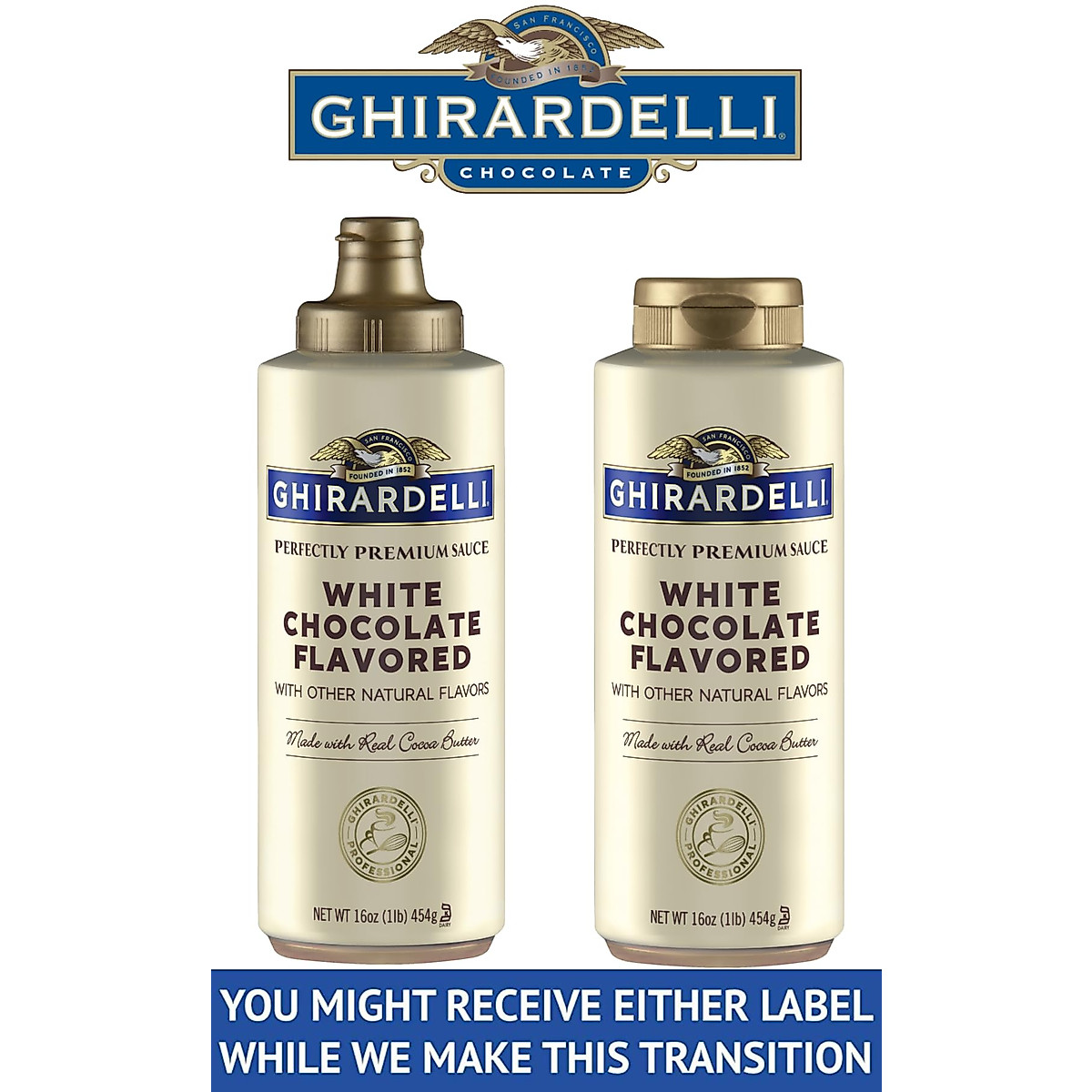 Ghirardelli Squeeze Bottles - Caramel, Chocolate & White Chocolate - Set of 3