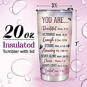 Birthday Gifts for Women - Christian Gifts for Women - Spiritual Gifts For Women - Inspirational Gifts For Women - Religious - Unique Gifts for Women - Valentines Day Gifts for Women, Mom Tumbler 20OZ