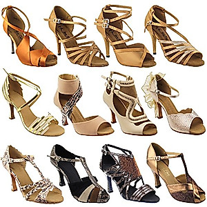 Gold Pigeon Shoes 50 Shades TAN: S2806:Tan Satin:PG-2.5" Heel:Size 8 1/2