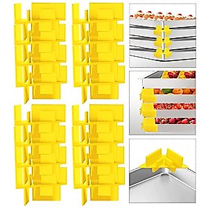 WXJ13 12 Pcs Tray Stackers for Harvest Right Freeze Dryer Trays Accessories Freezer Dividers(Yellow)