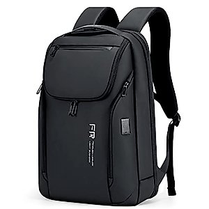 FENRUIEN Laptop Backpack for Men, 15.6 Inch Computer Anti-theft Waterproof Backpack with USB Charging Port and YKK Double Zippers, Business Mens Backpacks for Work Office School Travel