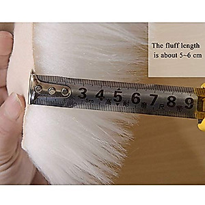 Firlar Faux Fur Non Slipping Bedroom Heart Shape Carpet, Heart Shaped Anti-skidding Plush Rug/Foot Pad/Chair Pad for Living Room Sofa Floor Bedroom Home Decor Rugs,(11.8x15.7in, Pink)