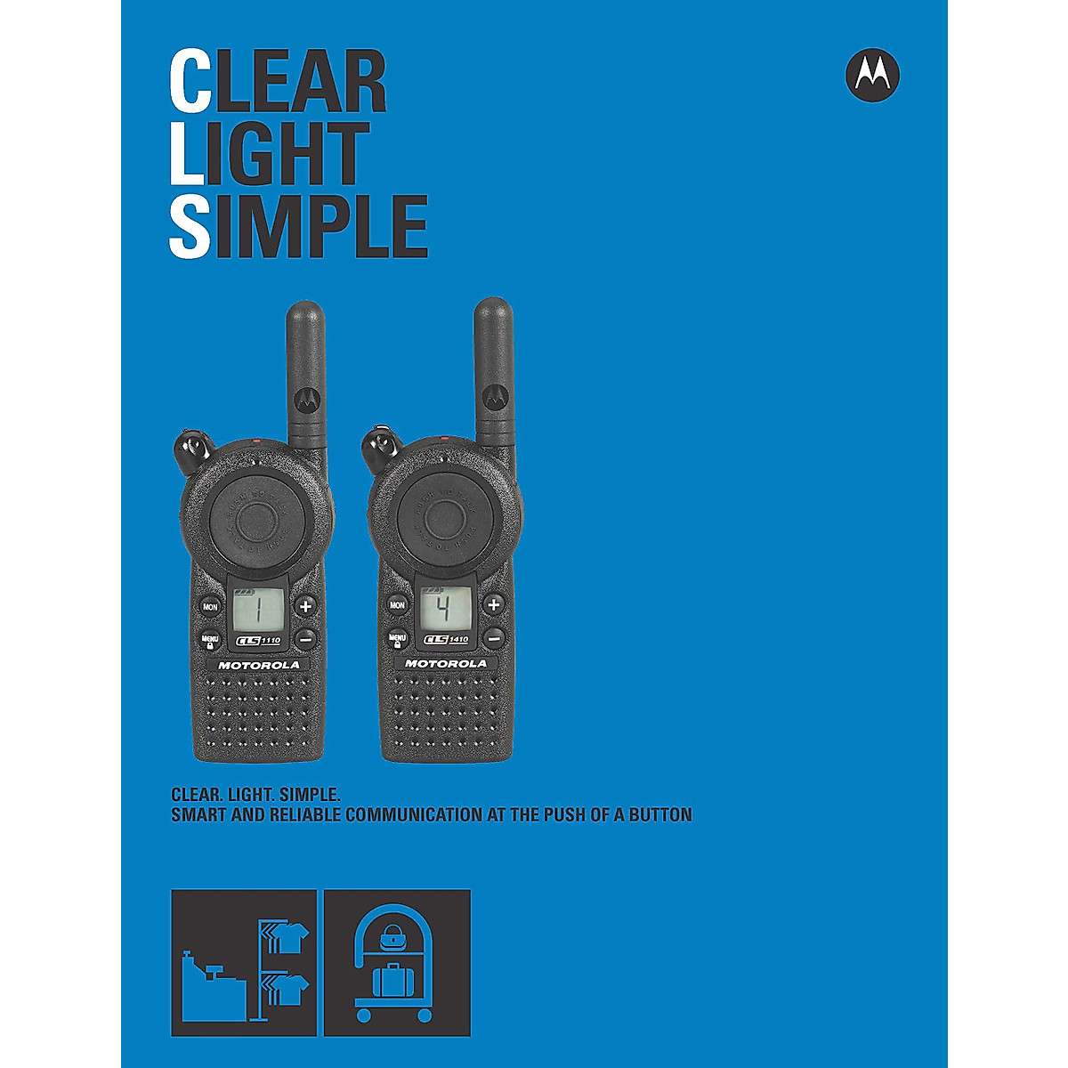6 CLS1410 - UHF 1 Watt 4 Channel Radios & 1 56531 6 Radio Charger by Motorola Solutions - Intended for Business Use Black