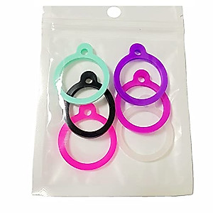 Silicone Circle Dog tag Silencer Quiet Noisy pet tag Sleeve Round Personalized pet ID Tags Protector Lightweight pet tag Silencer with 6 Colors