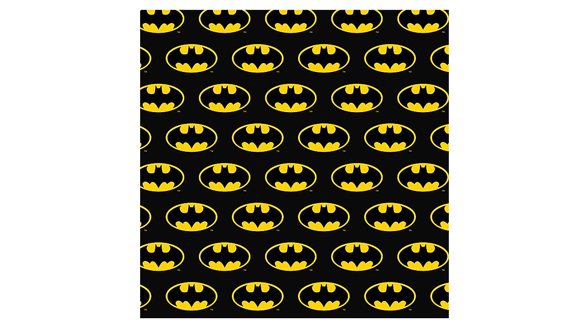 Batman Bat Shield Logo Gift Wrap - Premium & Officially Licensed