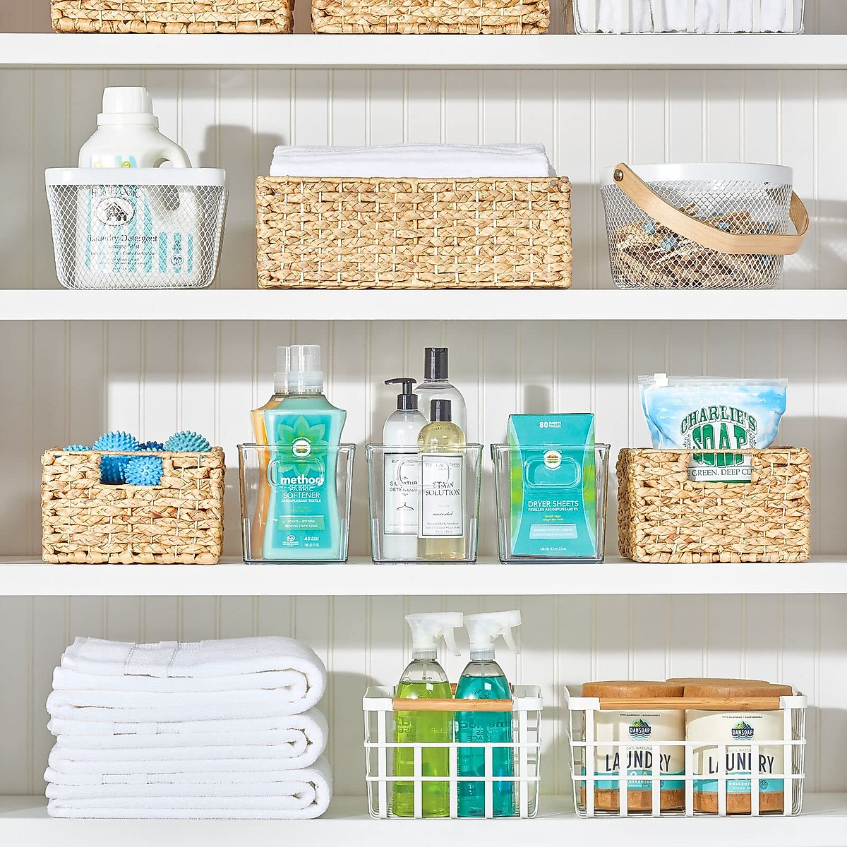 mDesign Deep Plastic Storage Organizer Storage Bin, Game and Comic Organization for Cabinet, Playroom, Shelves, or Closet - Holds Video Games, Tablets, DVDs, or Controllers, Ligne Collection - Clear