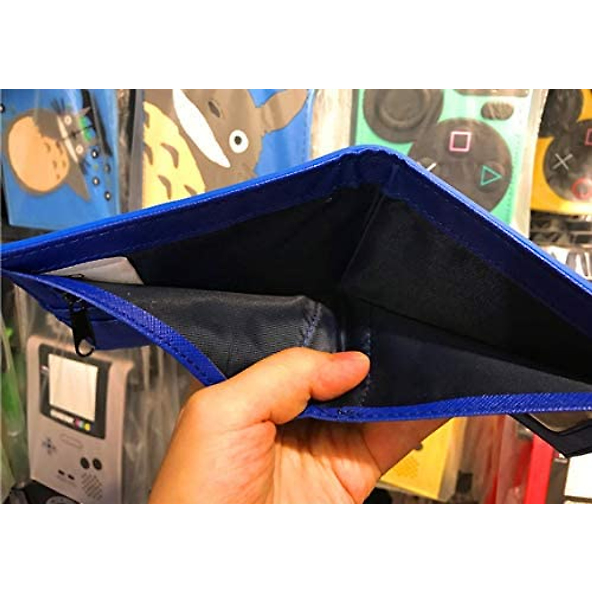 CALM PLANET Game Men'S Coin Purse DualShock Joystick Leather Bi-Foid Wallet, Large-Capacity Portable Controller Id Card Holder -04