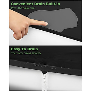 Under Sink Mat Waterproof 28"x22" Kitchen Cabinet Mat - Silicone Under Sink Liner Drip Tray with Drain Hole for The Kitchen, Bath, and Laundry Cabinets