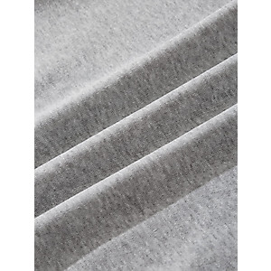 SHENHE Men's Graphic Letter Print Pullover Hoodies Long Sleeve Hooded Sweatshirt Tops Grey M