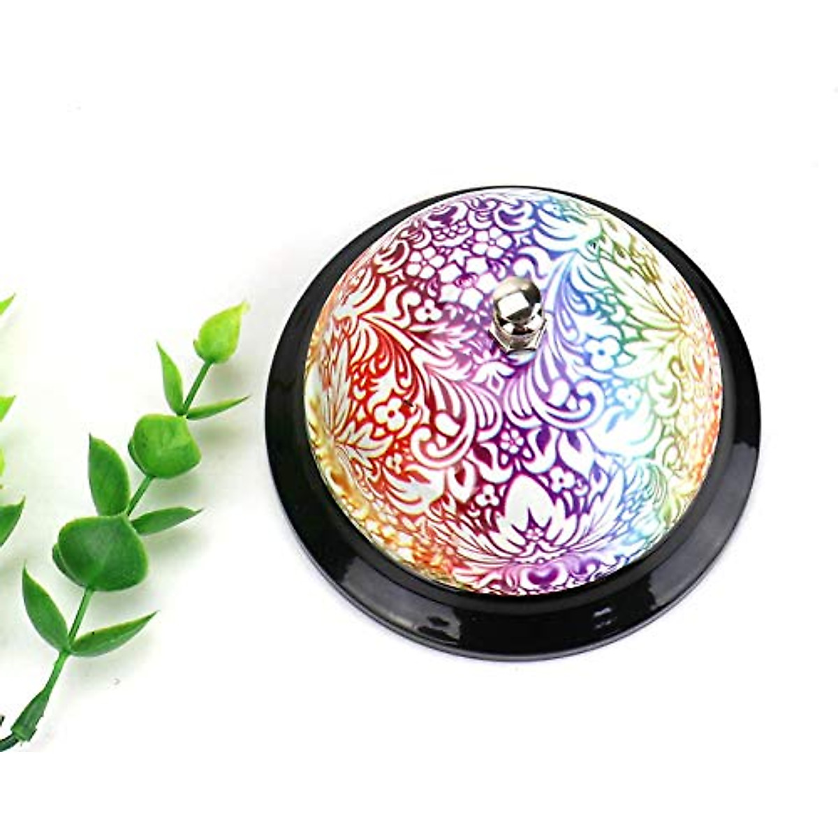 Floral Bell Ringers for Teachers - Front Desk Bell for Hotel, Restaurant Reception Desk Bell for Service - Classroom Bell Ringer Attention Bell - Ringer Bell to Ring for Service Bell for Desk KSI