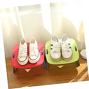 Cabilock 1 PC Space-Saving Double-Layer Saver Rack Simple Home for Plastic Shelf Assembly Space Shoe Blue Creative Holder Household Organizer Red Slots Require Storage Stand