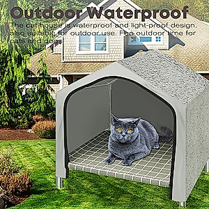 Indoor Cat House，Elevated Cat Bed with Canopy,Outdoor Water Proof Pet Tent, Chew Proof Cat Condo,for Small Cats/Dogs,Suitable for Indoor &Outdoor