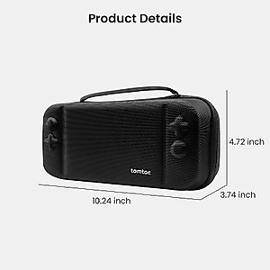 tomtoc Carrying Case for Nintendo Switch/OLED Model, Large Travel Switch Case with Pocket for Pro Controller, Joy con Grip or AC Adapter, Protective Portable Carry Case with 24 Game Cartridges