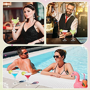 NDSWKR 60 Pcs Disposable Martini Glasses, 5 Oz Tall Martini Plastic Cups, Unbreakable Appetizer Dessert Cups for Wine, Champagne, Margarita, Ice Cream, Parfait, Party, Wedding, Birthday, Bar